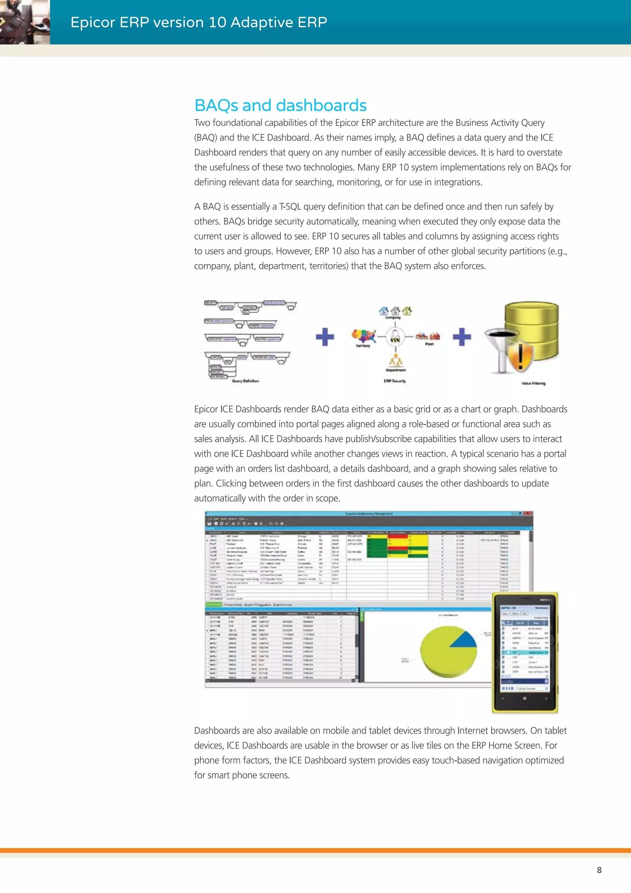 Epicor Erp 10 Adaptive Erp Pdf Databases Computer Software And