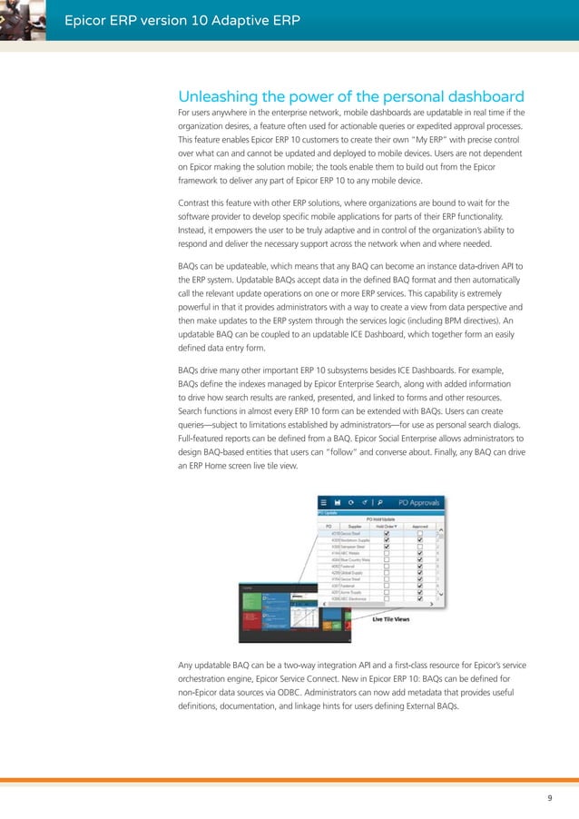 Epicor ERP 10 Adaptive ERP | PDF | Databases | Computer Software and Applications