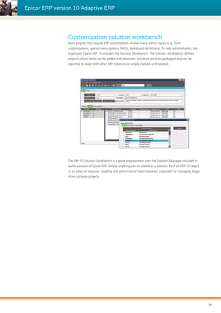 Epicor ERP 10 Adaptive ERP | PDF | Databases | Computer Software and Applications