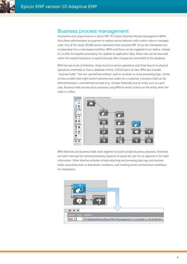 Epicor Erp 10 Adaptive Erp Pdf Databases Computer Software And