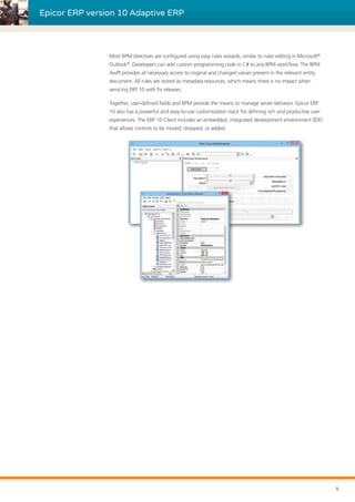 Epicor ERP 10 Adaptive ERP | PDF | Databases | Computer Software and Applications