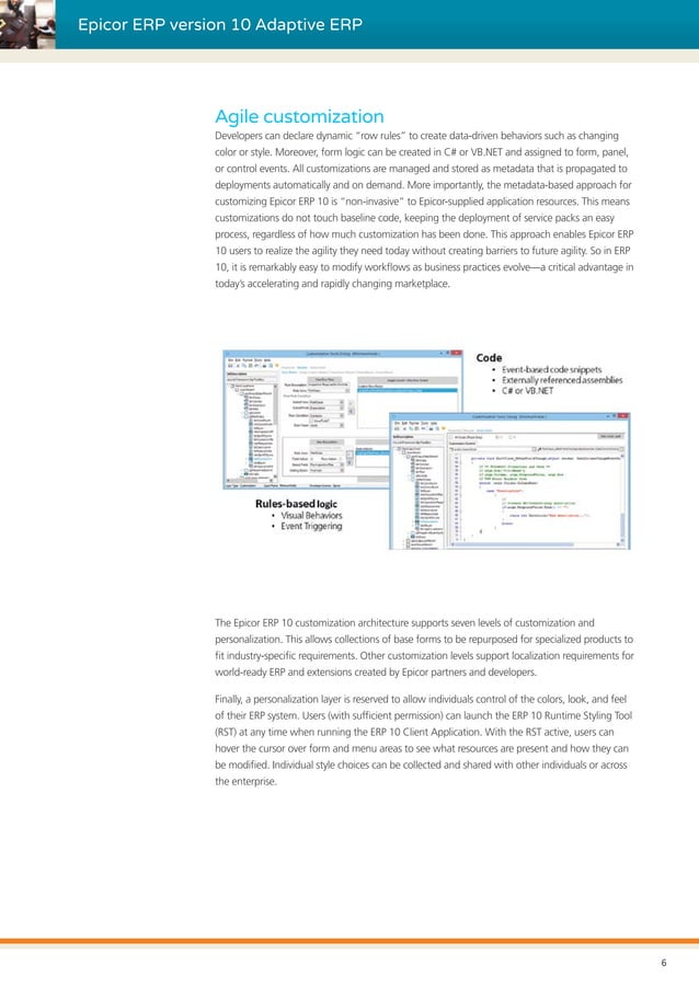 Epicor Erp 10 Adaptive Erp Pdf Databases Computer Software And