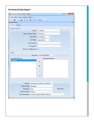 Epicor ERP Custom solutions - Reconciliation Reports | PDF