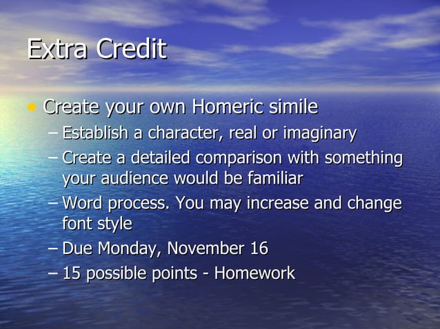 Epic or homeric similes | PPT