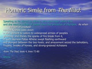 Epic or homeric similes | PPT