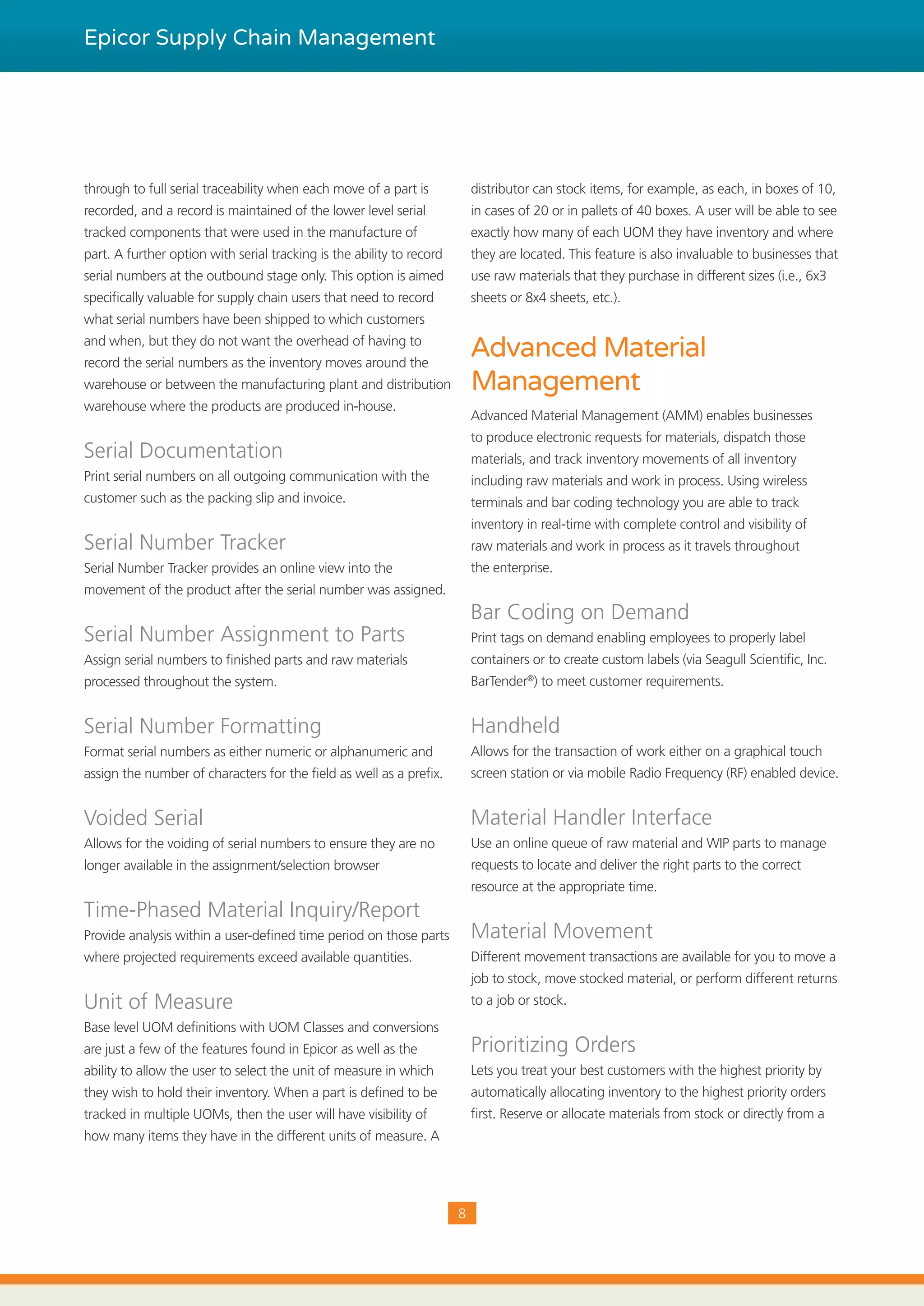 Epicor supply chain management | PDF