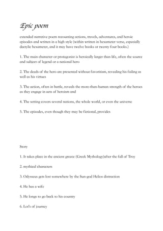 Epic poem | RTF | Poetry | Books and Literature