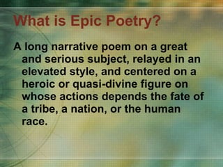 Epic Poem Examples