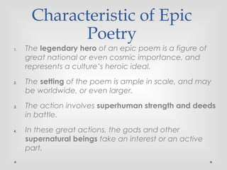 Epic poetry ppt (Roberto Santiago) | PPT