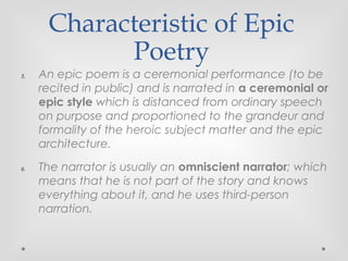 Epic poetry ppt (Roberto Santiago) | PPT