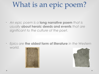 Epic poetry ppt (Roberto Santiago) | PPT