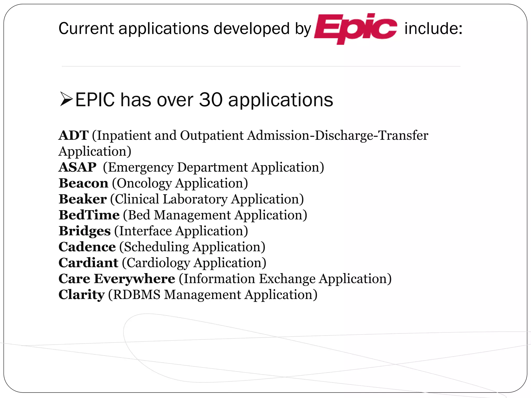 Epic presentation | PDF