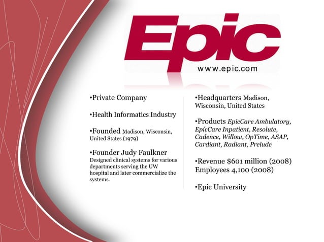 Epic presentation | PDF