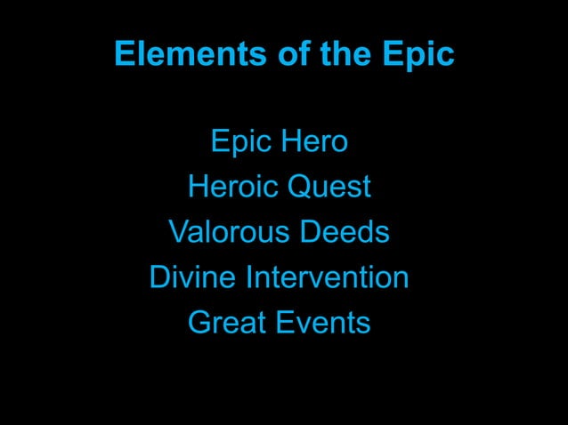 Epics | PPTX | Poetry | Books and Literature