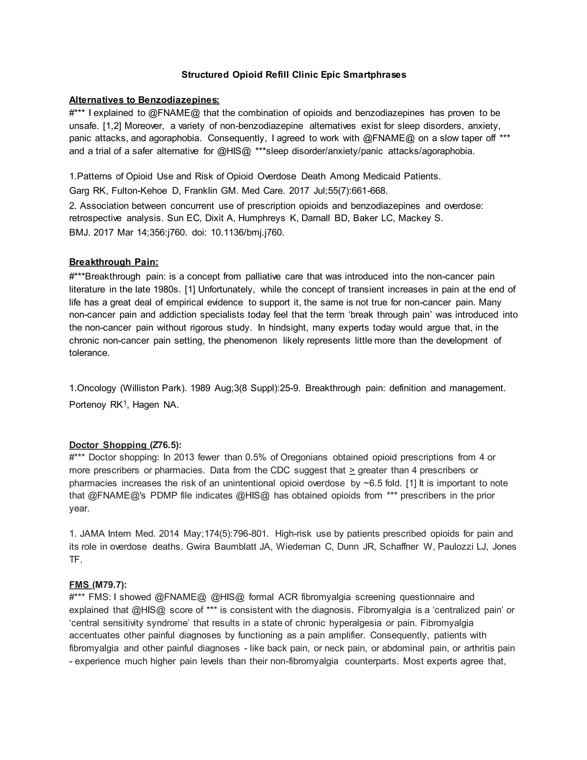 Epic smart phrases for CNP scenarios | DOCX