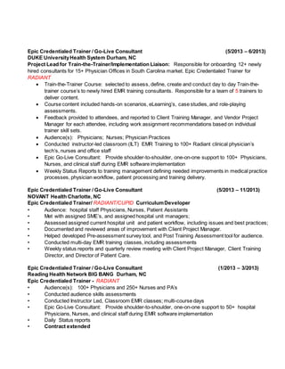 Epic traineredo3.2 | DOCX | Healthcare Industry | Industries