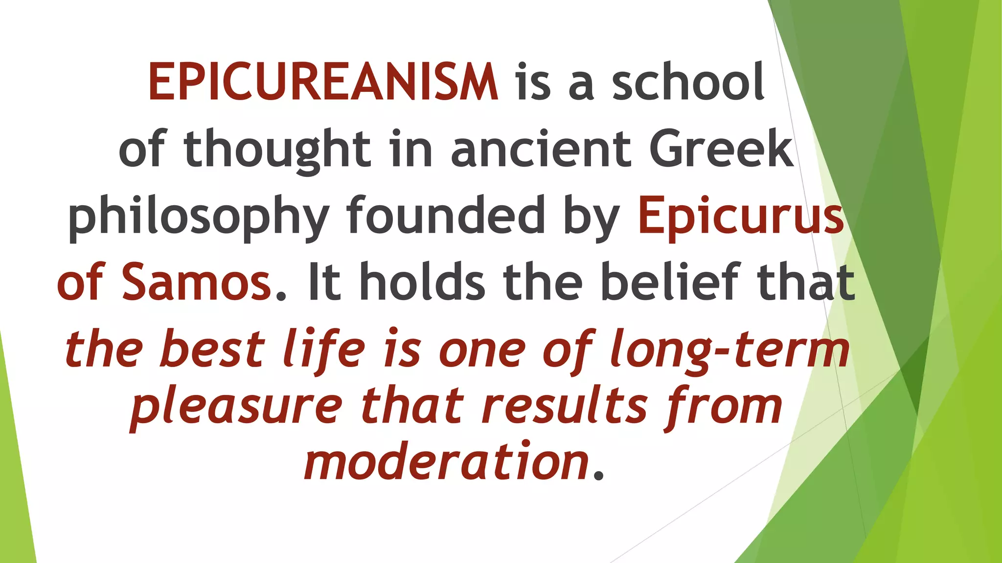 What is Epicureanism? | PDF