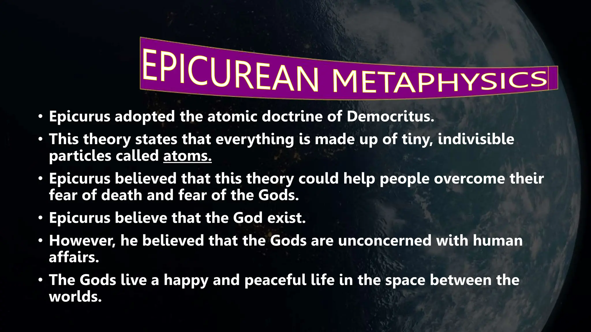 EPICUREANISM THE NEED TO STUDY ITS IMPORTANCE.pptx