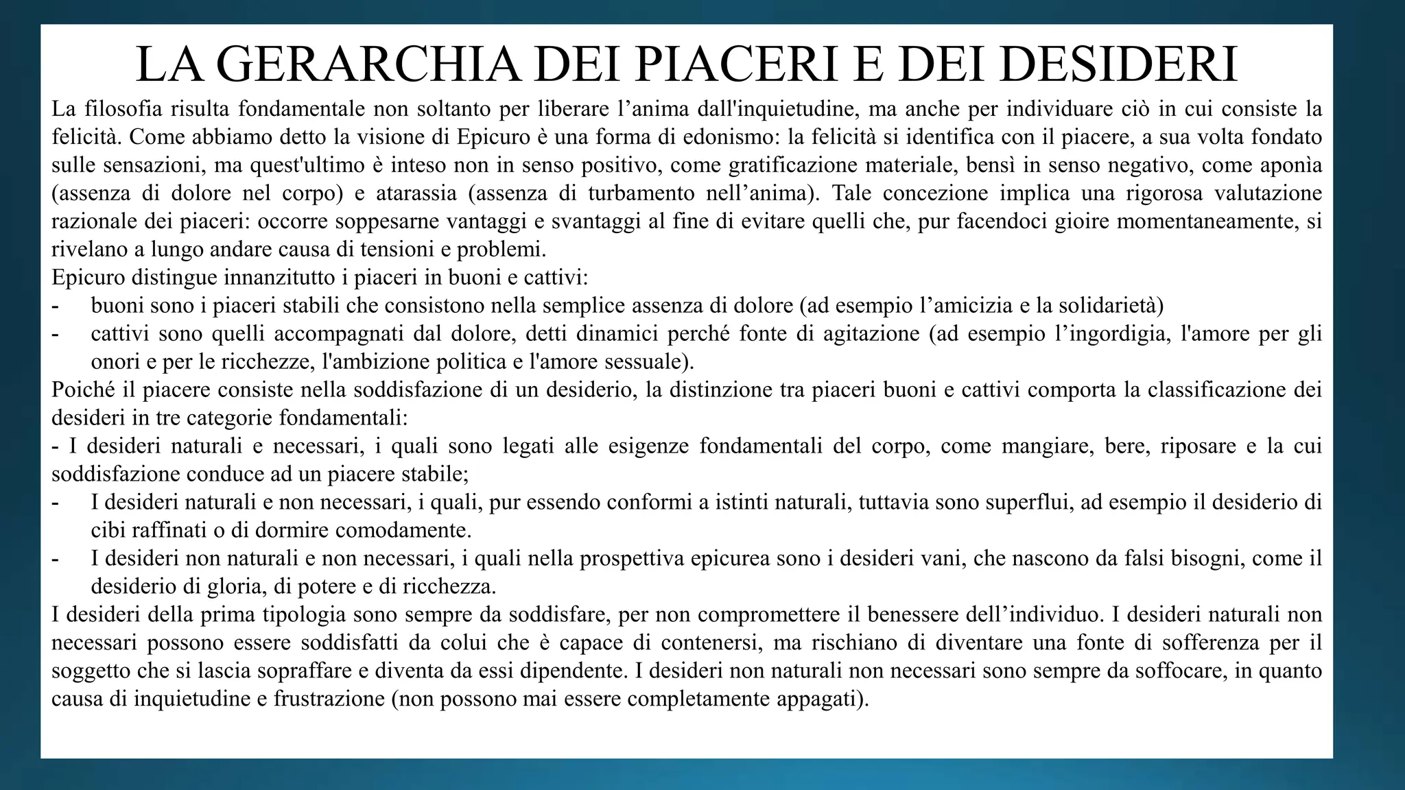 Epicureismo powerpoint su epicuro e la sua filosofia | PPTX