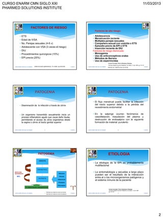 ENFERMEDAD PELVICA INFLAMATORIA CURSO ENARM CMN SIGLO XXI 36246001 | PDF