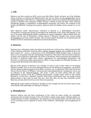 Epicurus | DOCX | Physics | Science