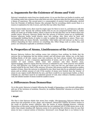 Epicurus | DOCX | Physics | Science