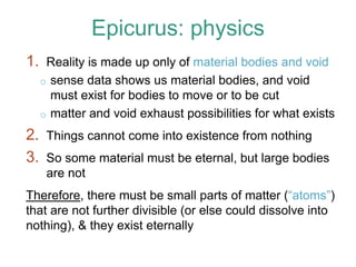 Epicurus & Cicero on Epicureanism | PPTX