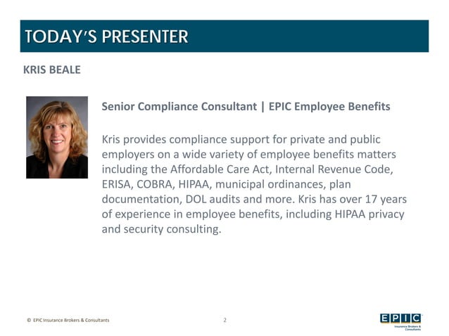 Epic webinar compliance | PPT