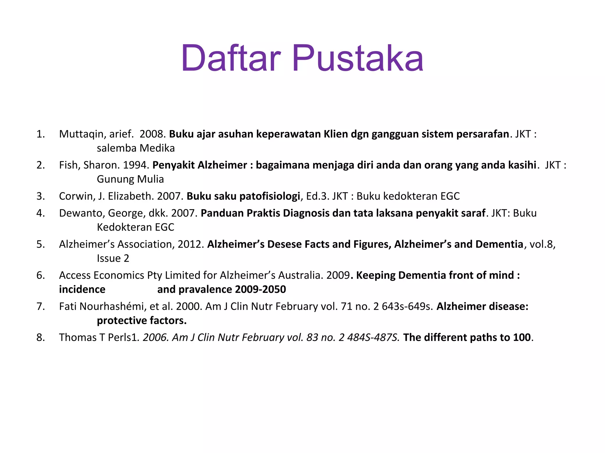Epid 1 kelompok 3 -alzheimer | PPT