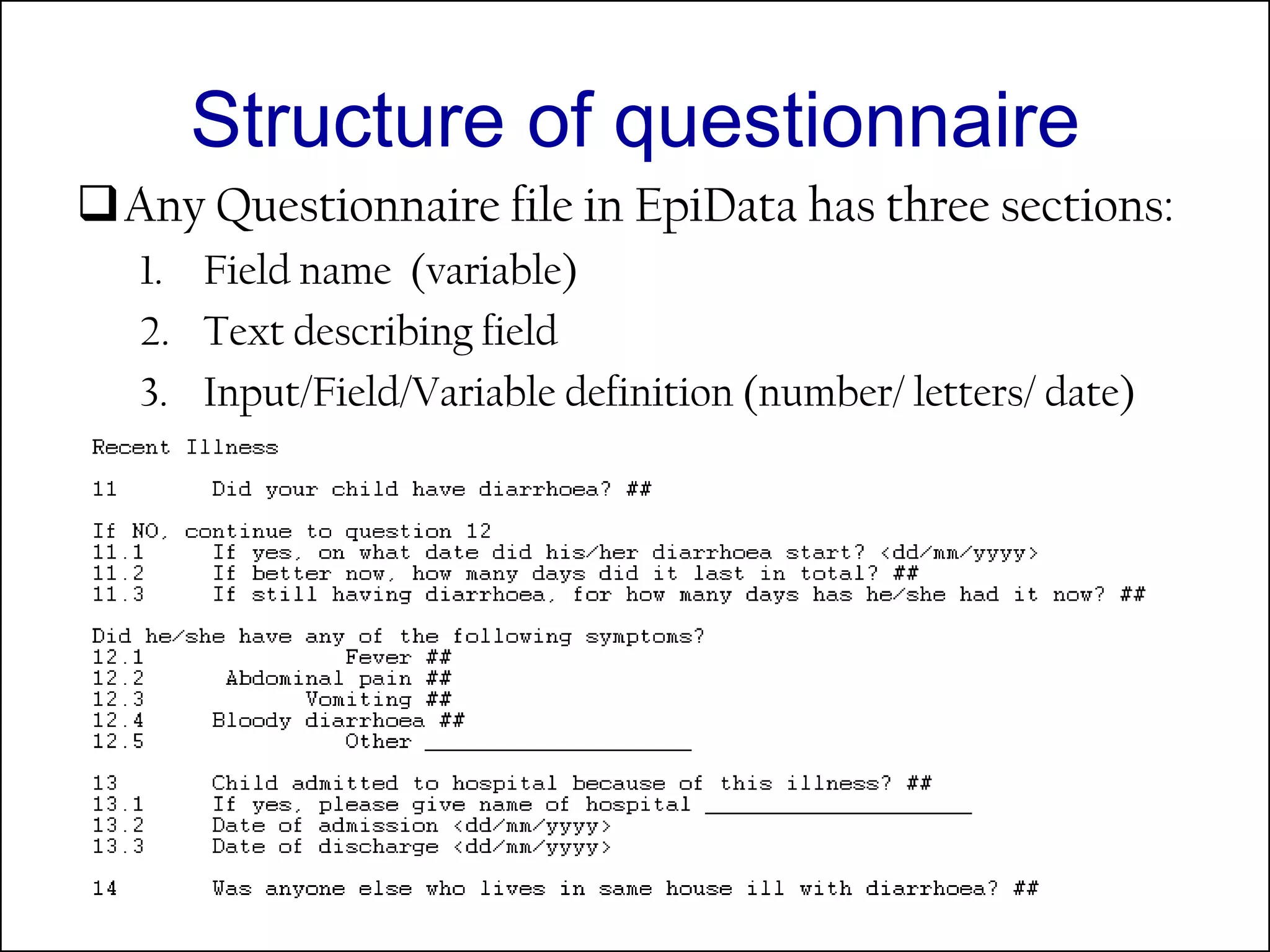Epidata lecture note | PDF