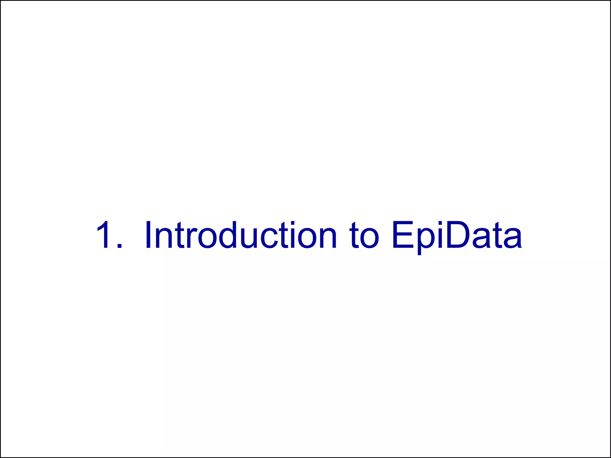Epidata lecture note | PDF | Computing | Technology & Computing