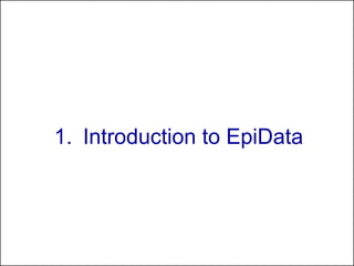 Epidata lecture note | PDF