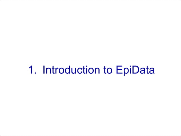 Epidata lecture note | PDF | Computing | Technology & Computing