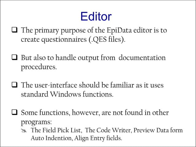 Epidata lecture note | PDF | Computing | Technology & Computing
