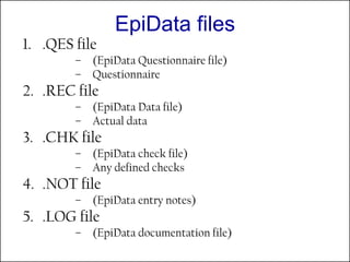 Epidata lecture note | PDF