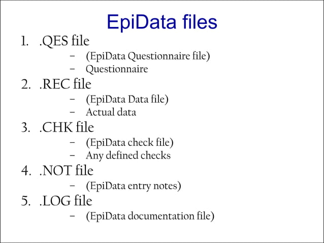 Epidata lecture note | PDF | Computing | Technology & Computing