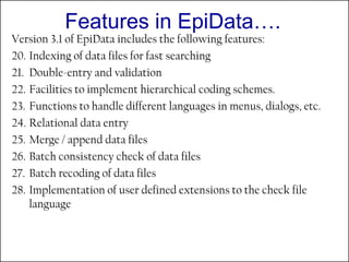 Epidata lecture note | PPT