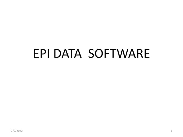 epi data manual.pptx | Databases | Computer Software and Applications