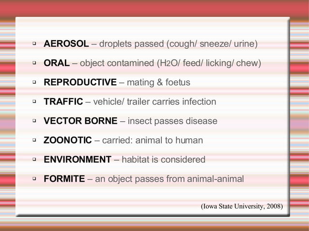 Epidemiology animal disease | PPT