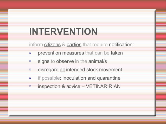 Epidemiology animal disease | PPT