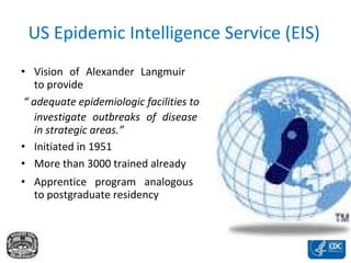 EPIDEMIC INTELLIGENCE SERVICE PROGRAMME by Dr.Mahboob ali khan Phd ...