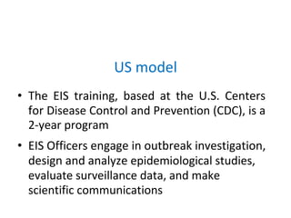 EPIDEMIC INTELLIGENCE SERVICE PROGRAMME by Dr.Mahboob ali khan Phd ...