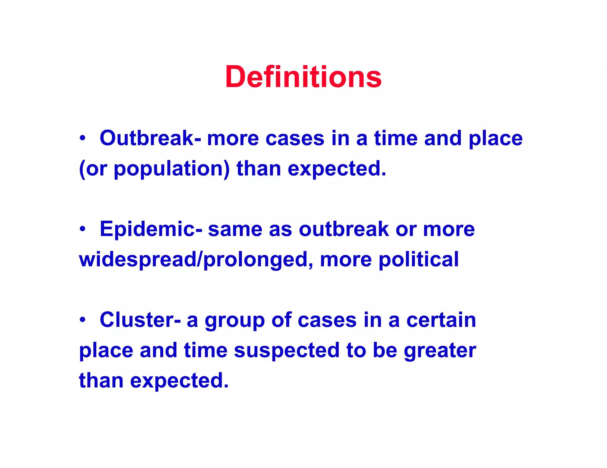 Epidemic Investigation | PDF
