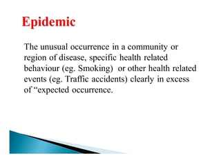 Epidemic Definition