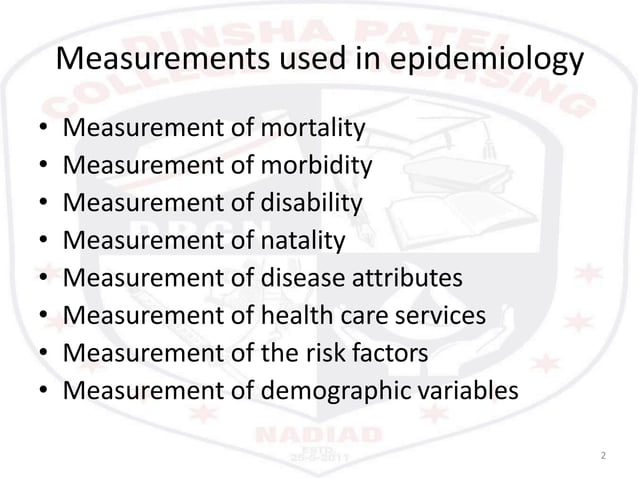 Epidemilogy measurment methods | PPSX
