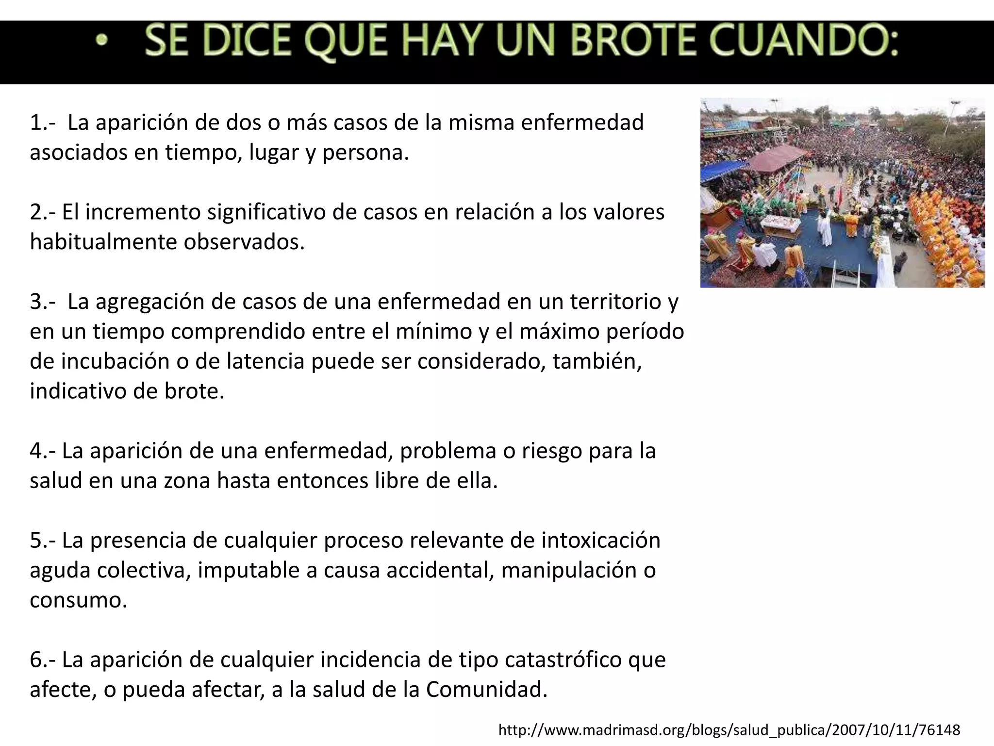 QUE ES UN BROTE EPIDEMICO | PPTX