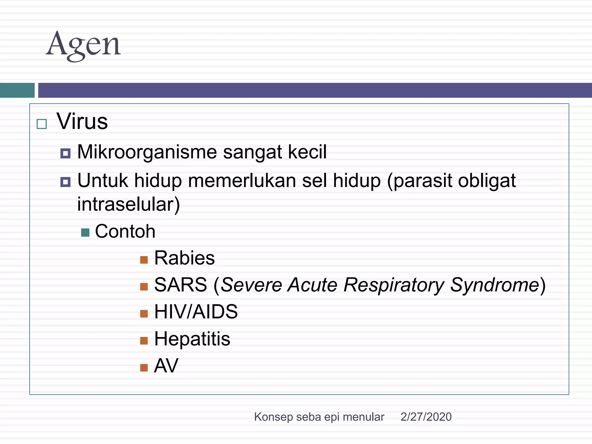 Konsep Penyebab Penyakit Menular (CAUSAL INFERENCE) | PPT
