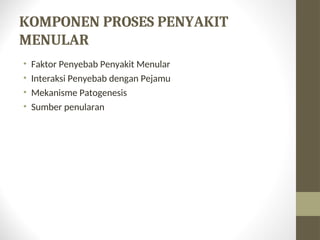 TIGA KELOMPOK UTAMA PENYAKIT MENULAR KEPADA MANUSIA | PPT