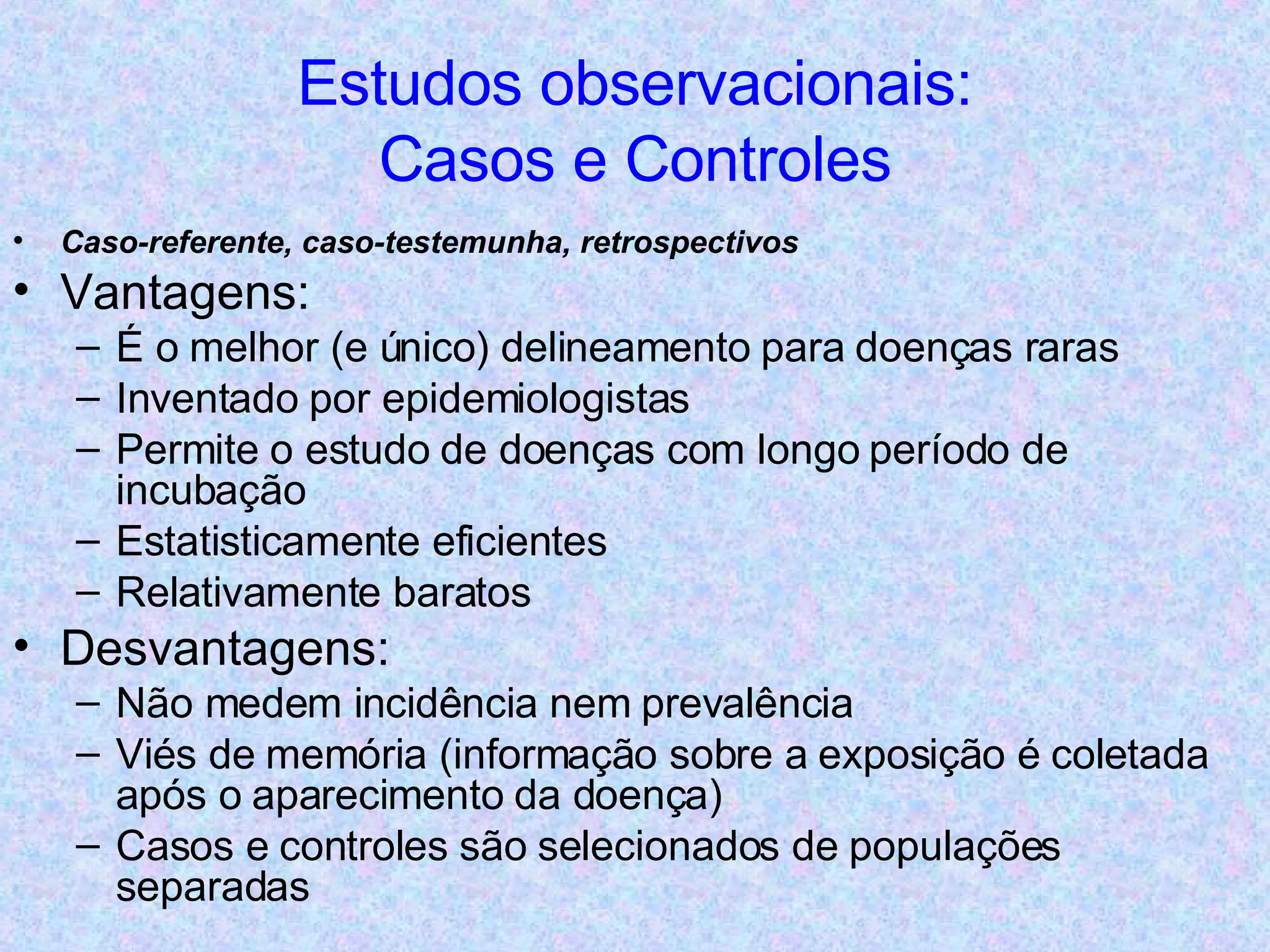Epidemiologia Resumos | PPT