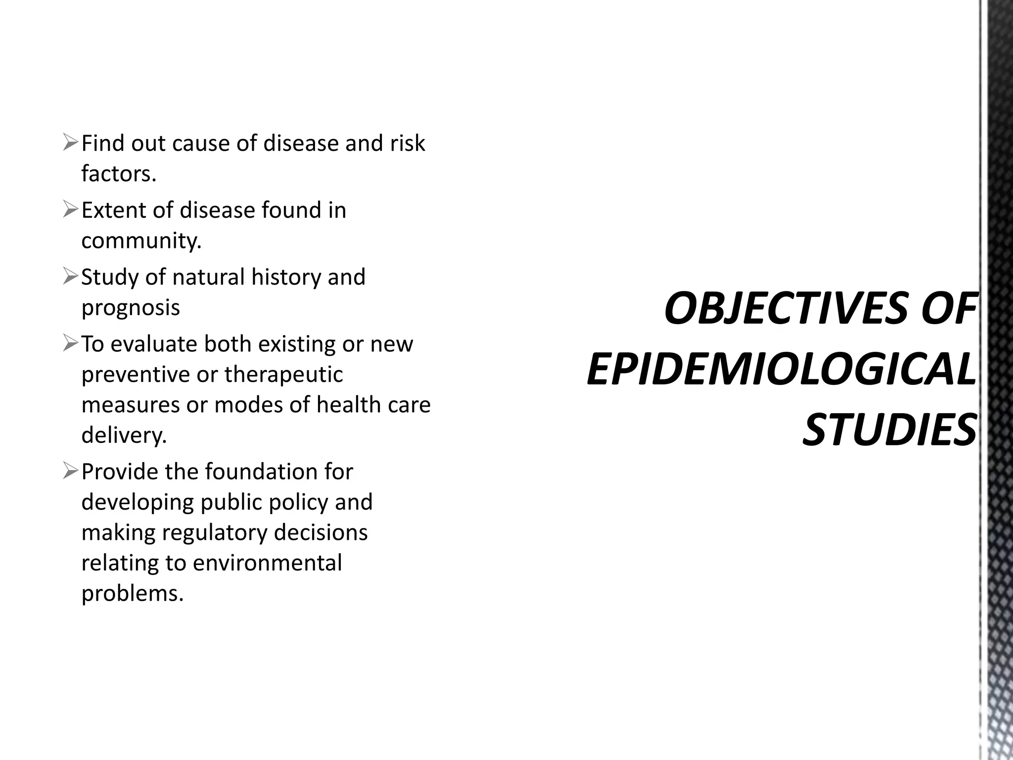 Epidemiological Approach to Disease and Intervention | PPTX